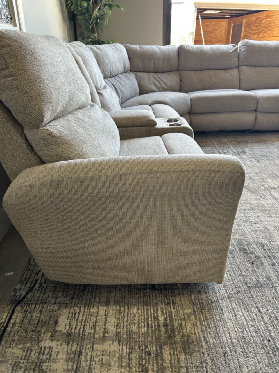 Gray Reclining Sectional - Free Delivery | CouchCycled of Fort Worth