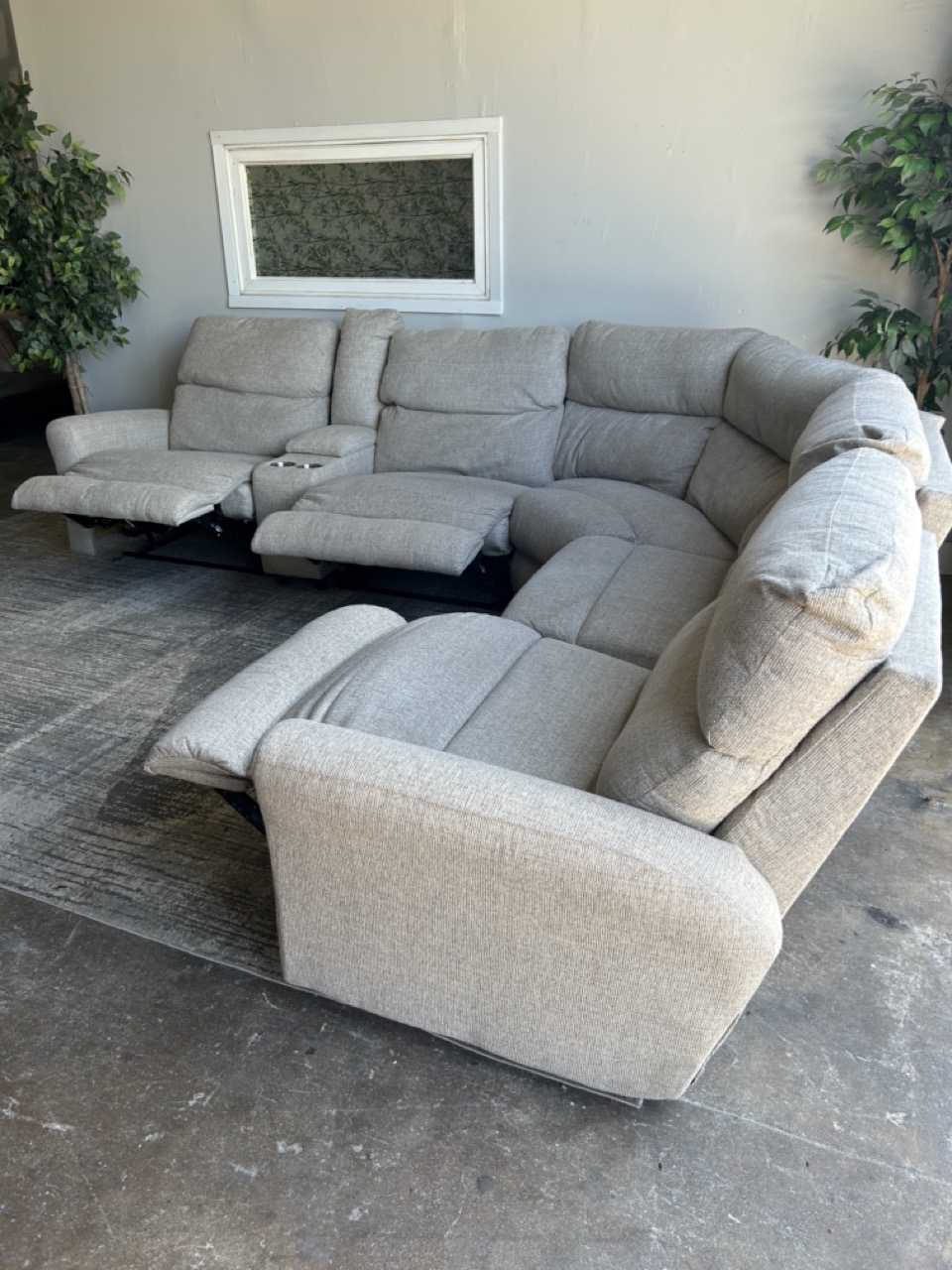 Gray Reclining Sectional - Free Delivery | CouchCycled of Fort Worth
