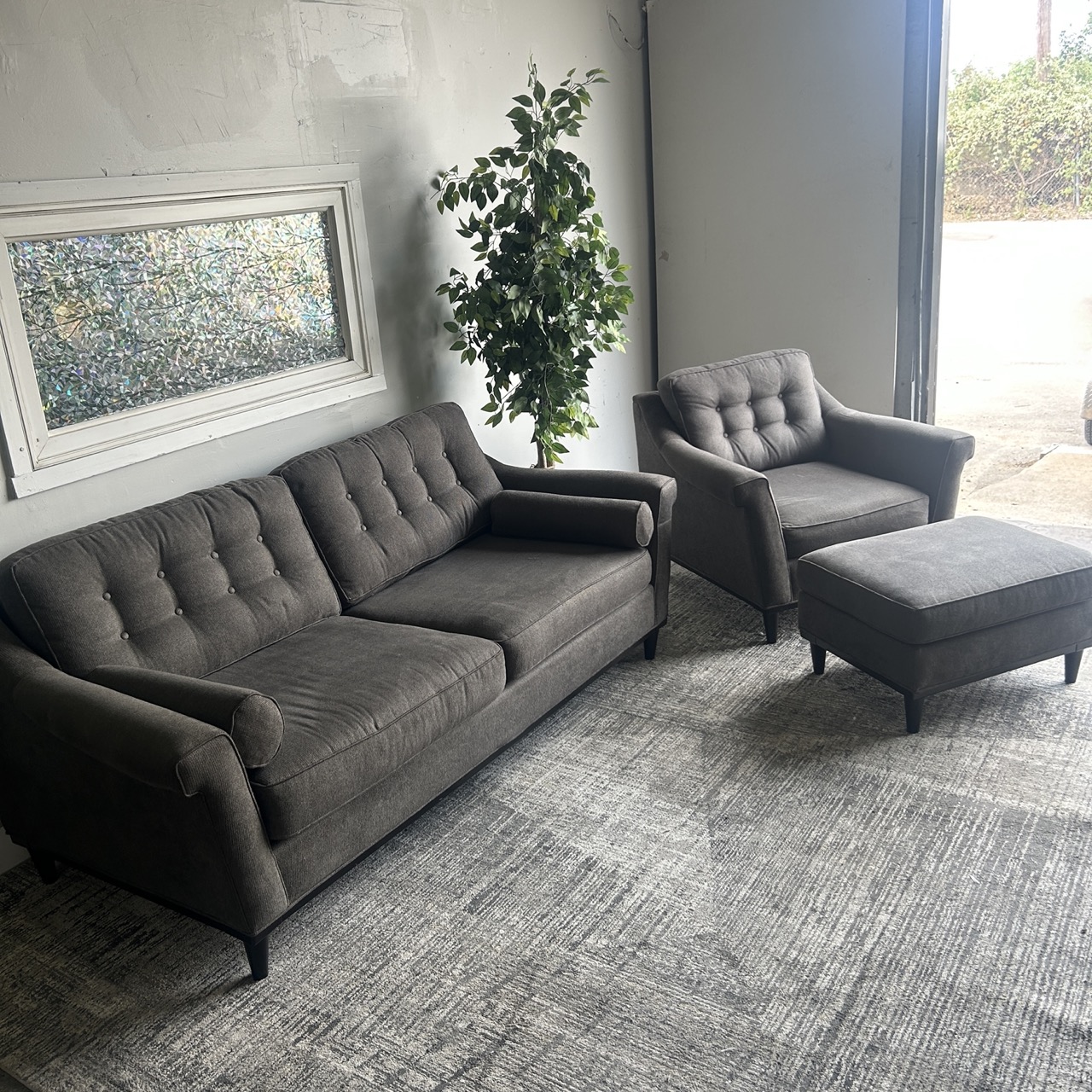 Dark Gray Couch Set - Free Delivery | CouchCycled - Ft Worth