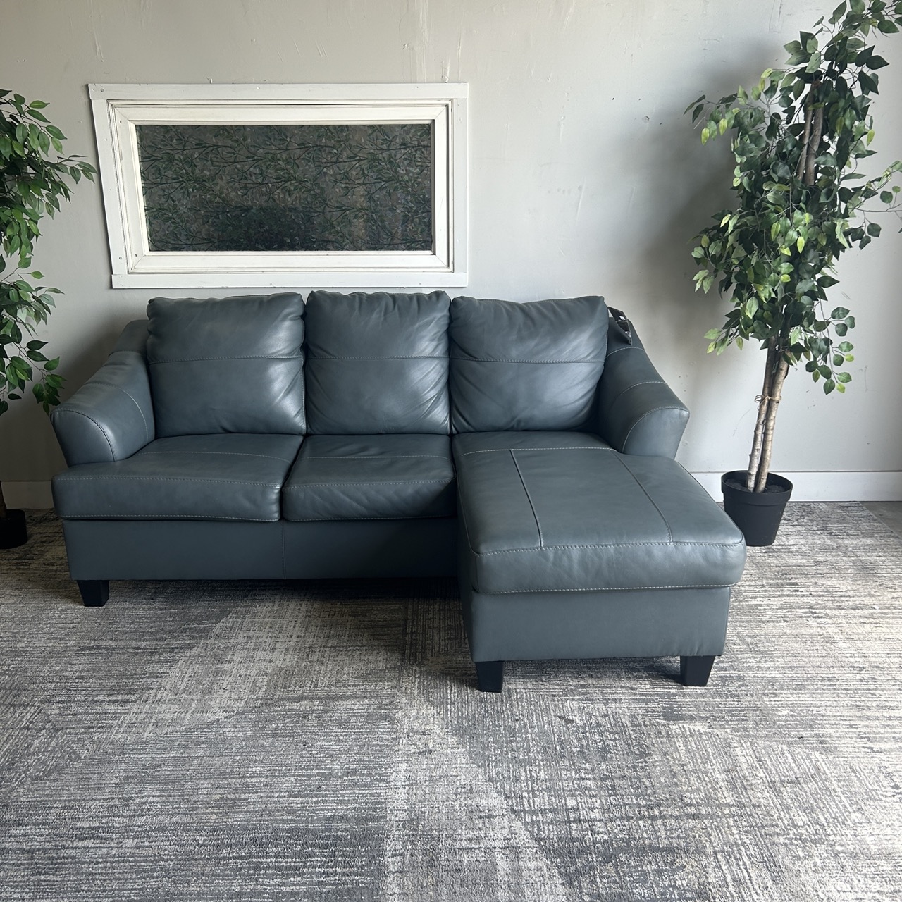 Genoa Leather Sofa Chaise | CouchCycled of Fort Worth