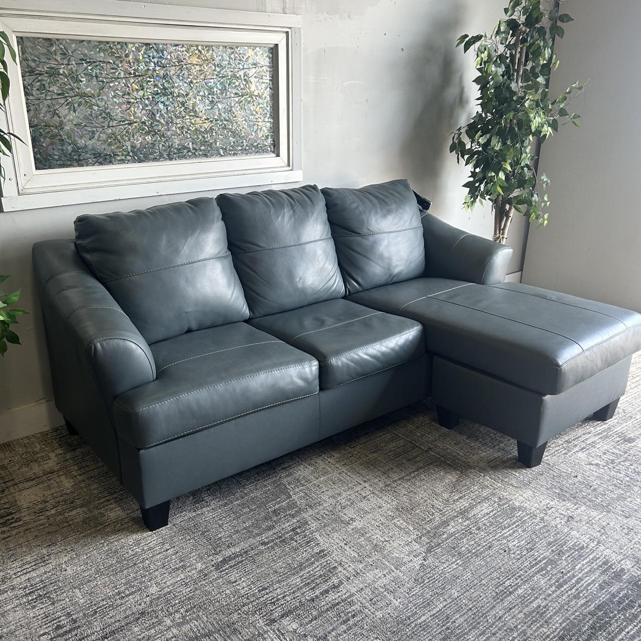 Genoa Leather Sofa Chaise | CouchCycled of Fort Worth