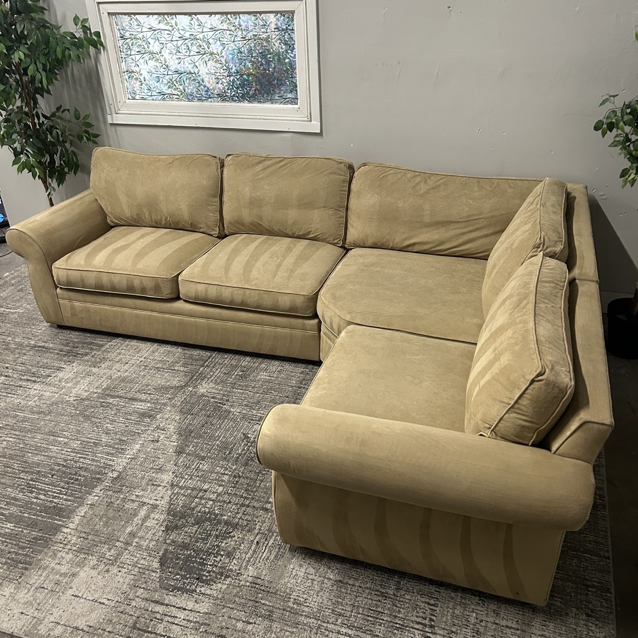 Tan Pottery Barn Sectional - Free Delivery | CouchCycled of Fort Worth