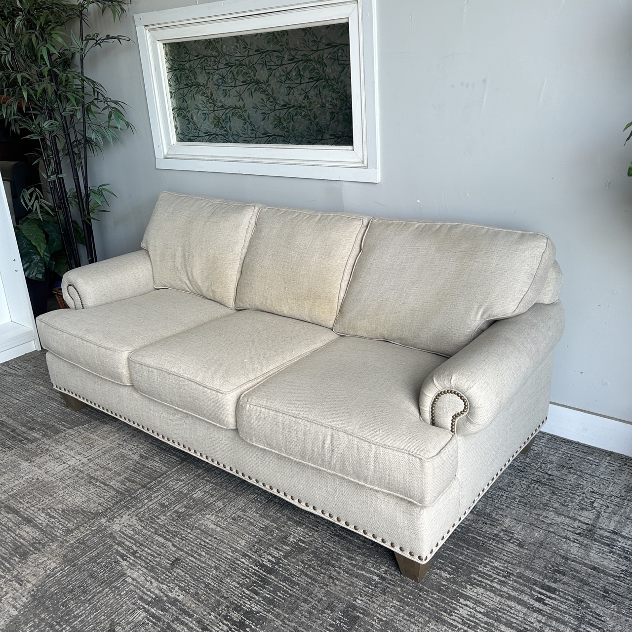 Cream 3 Seat Couch | CouchCycled of Fort Worth